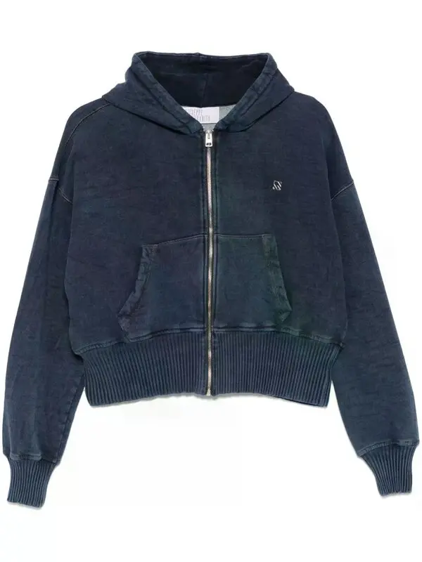 Giuseppe Di Morabito Washed-effect Cotton Hoodie