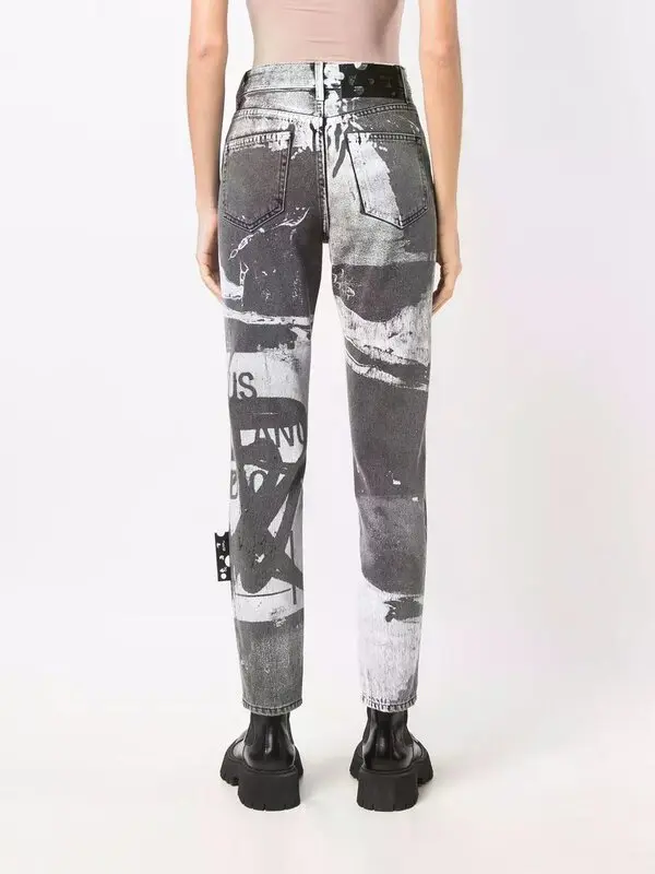 Off-White X Pablo Tomek High-waisted Tapered Leg Trousers
