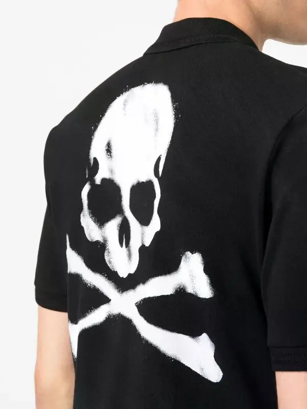 Philipp Plein Skull & Bones Jersey Polo Shirt