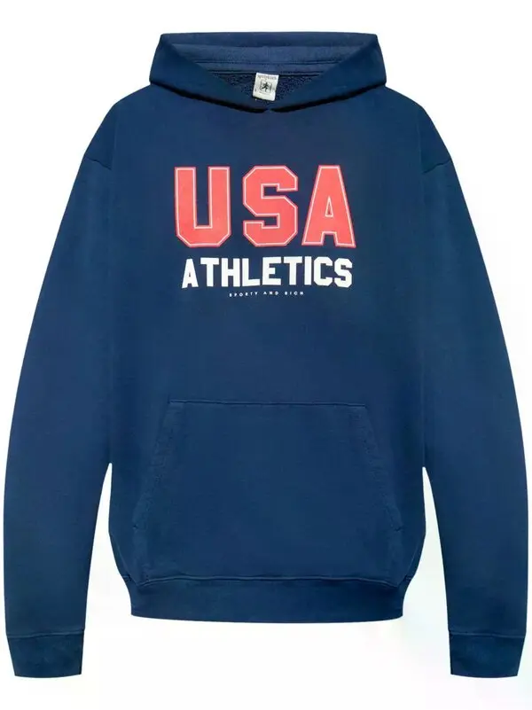 SPORTY & RICH Usa Athletics Hoodie - Blue