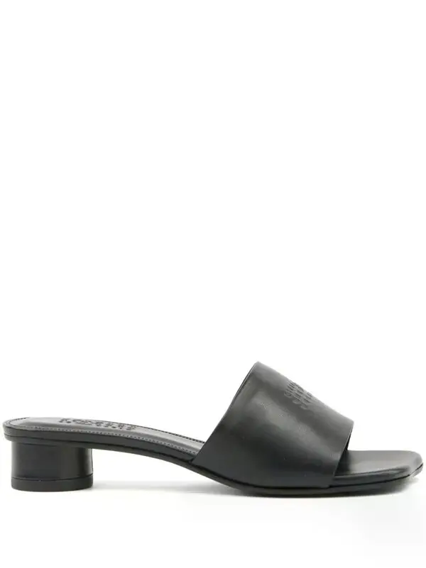 MAISON MARGIELA Nappa Leather Open-toe Sandals With Embossed Numeric Detail - Black