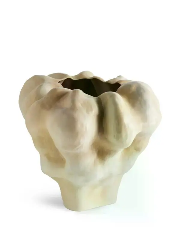 L'Objet Short Timna Porcelain Vase - Neutrals