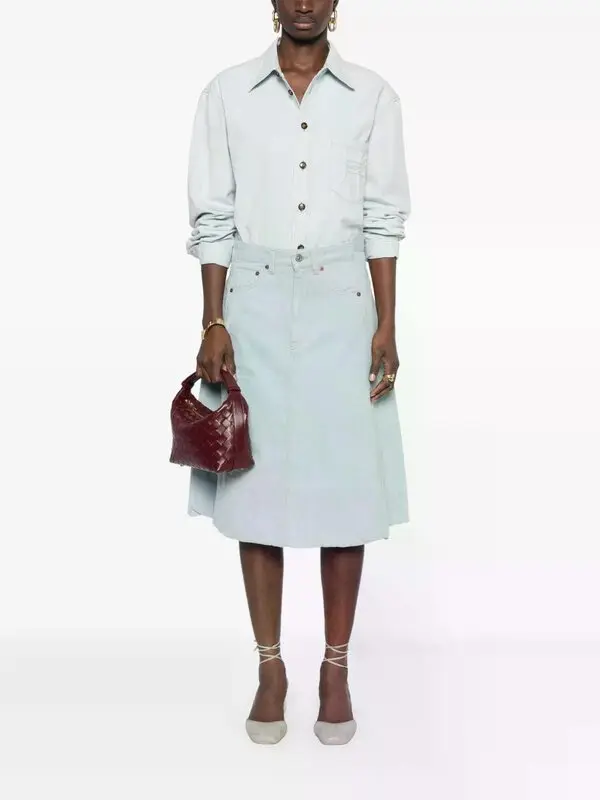 Victoria Beckham Logo-embossed Shirt - Blue