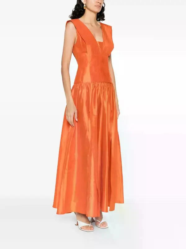 Luisa Spagnoli Sleeveless V-neck Maxi Dress