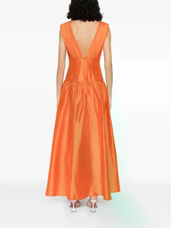 Luisa Spagnoli Sleeveless V-neck Maxi Dress