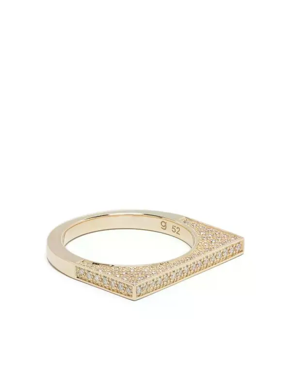 Tom Wood 9k Yellow Diamond Signet Ring - Gold