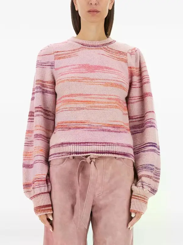 Baum Und Pferdgarten Carmy Striped Puff Sleeve Sweater