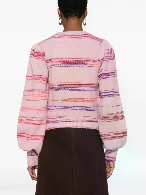 Baum Und Pferdgarten Carmy Striped Puff Sleeve Sweater