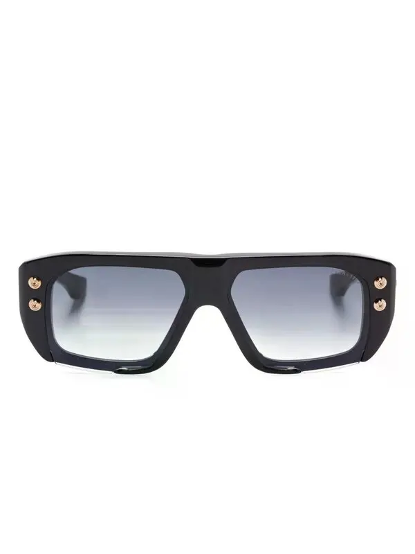 Dita Rectangle Frame Sunglasses - Black