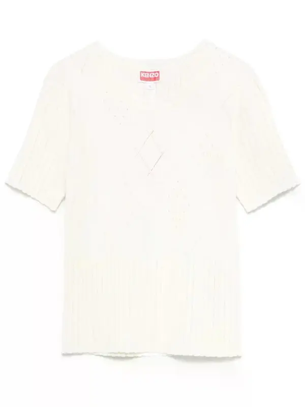 Kenzo Diamond-pattern T-shirt - White