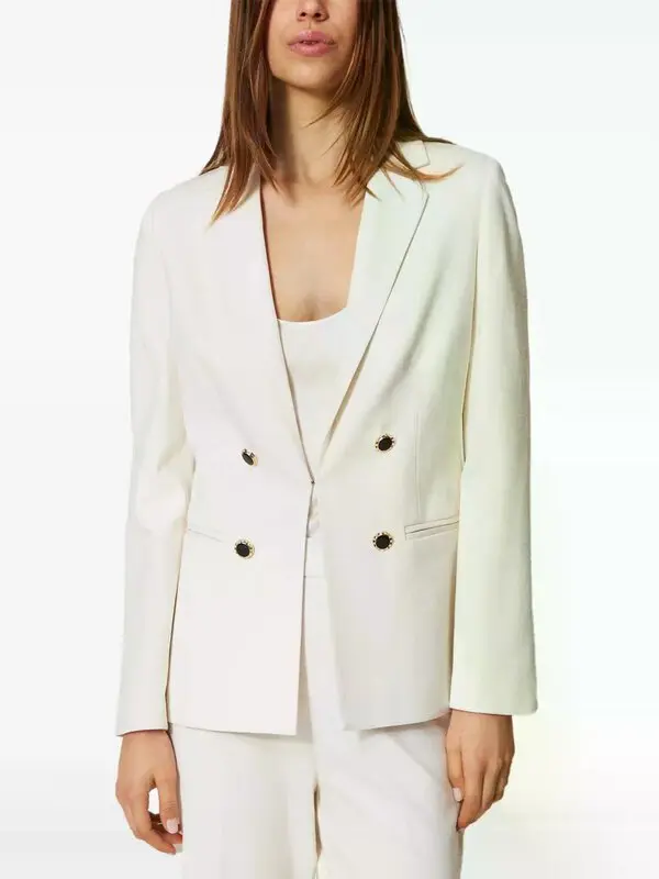 TWINSET Jewelled-button Double-breasted Blazer