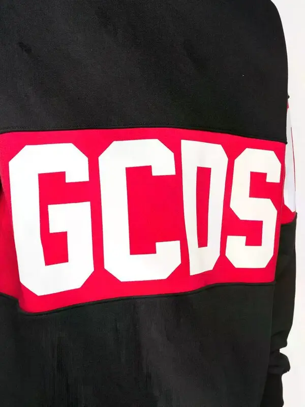 Gcds Logo Print Hoodie - Black