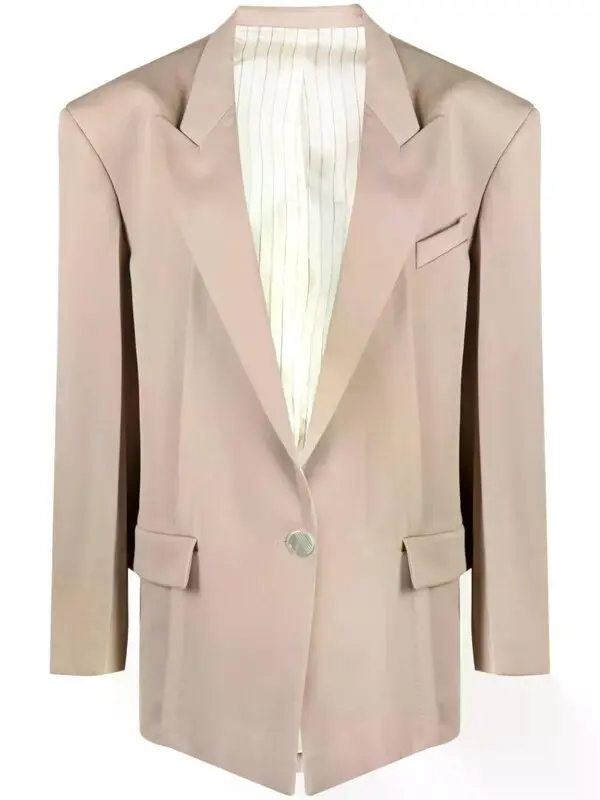 Attico Glen Oversized Single-breasted Blazer - Brown