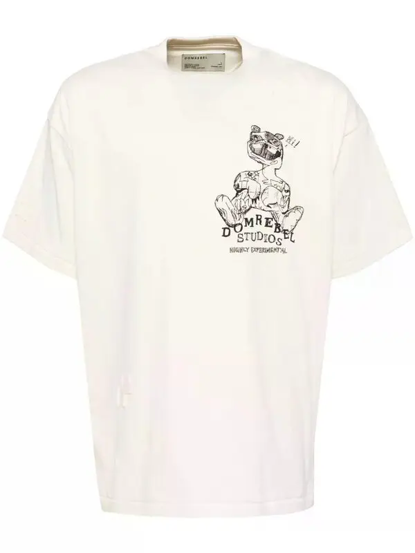 DOMREBEL Strip T-shirt - Neutrals