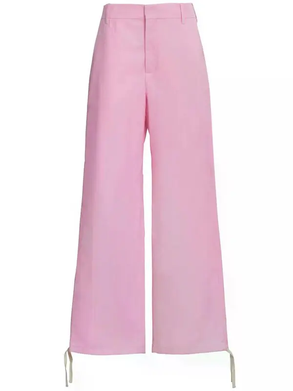 Marni Embroidered Logo Straight-leg Trousers