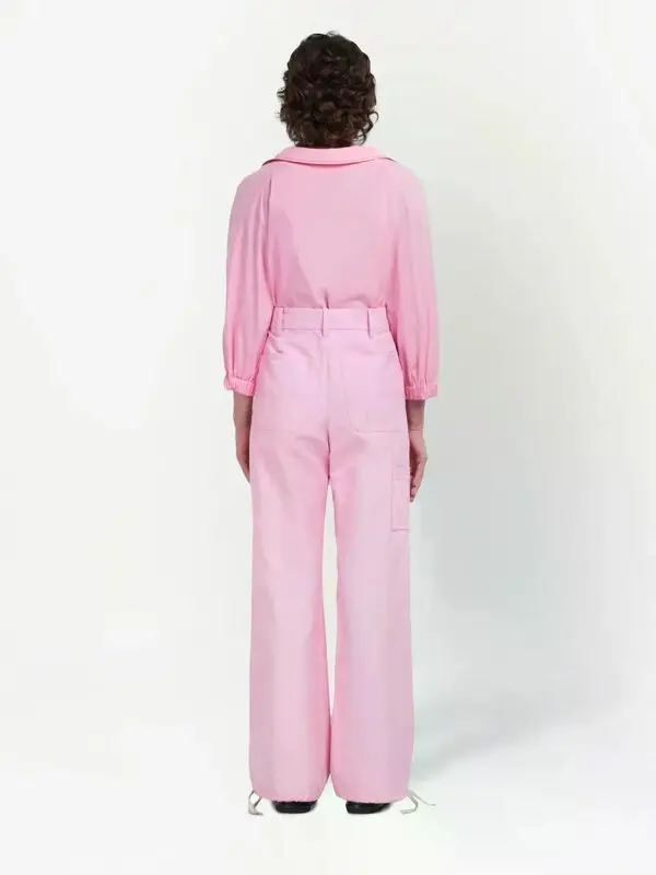 Marni Embroidered Logo Straight-leg Trousers