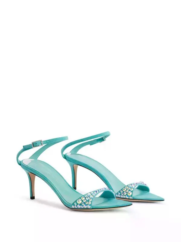 GIUSEPPE ZANOTTI Intriigo Queen 70mm Crystal-embellished Sandals - Blue