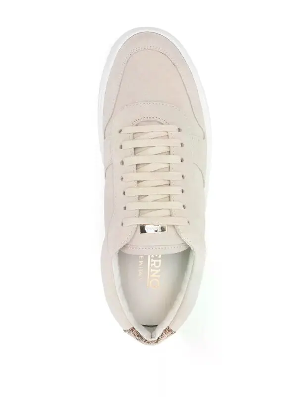 Herno Suede Lace-up Sneakers - Neutrals