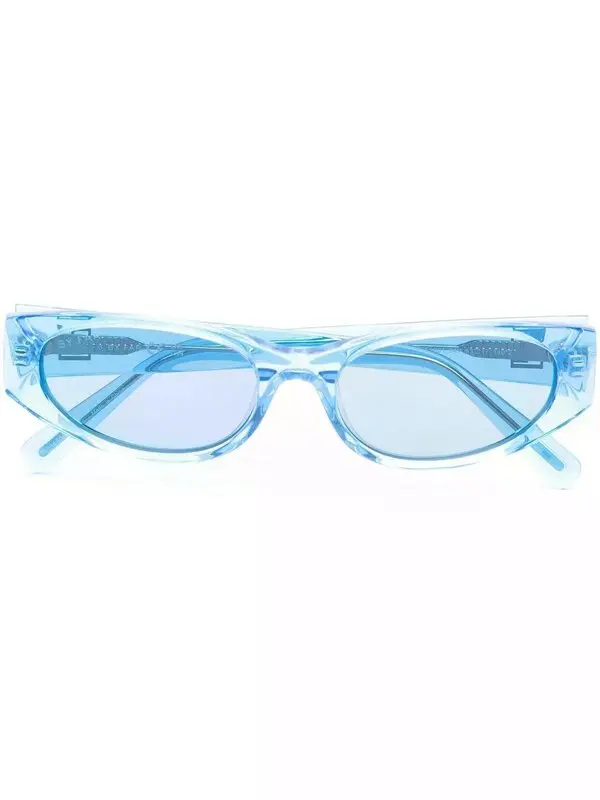 By Far Rodeo Transparent Frame Sunglasses - Blue