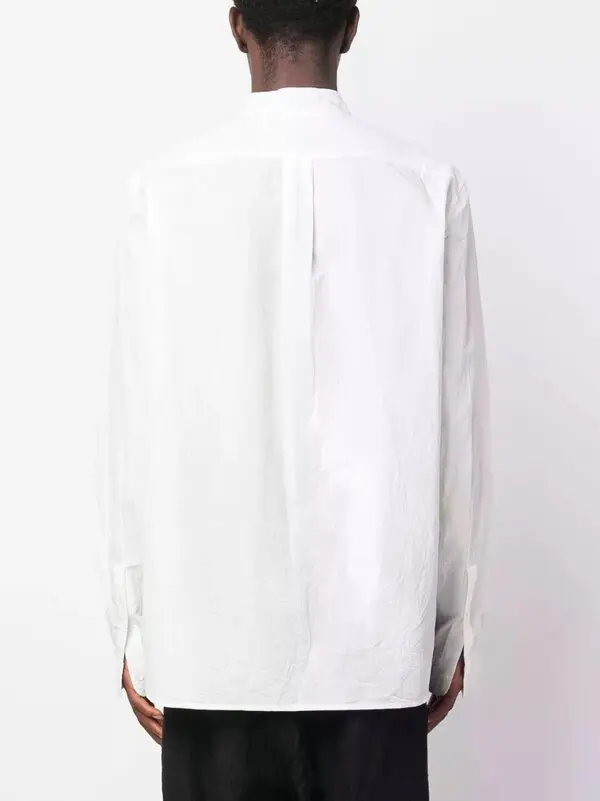 FORME D'EXPRESSION Band-collar Cotton Shirt