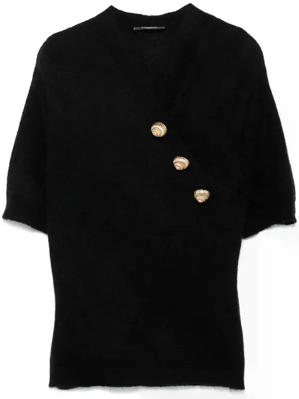 Balmain Embossed Button Top