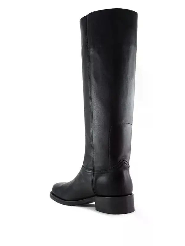 NOTABENE Achilla Knee-length Square Toe Boots - Black