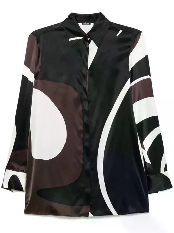 Kiton Abstract-print Shirt - Brown