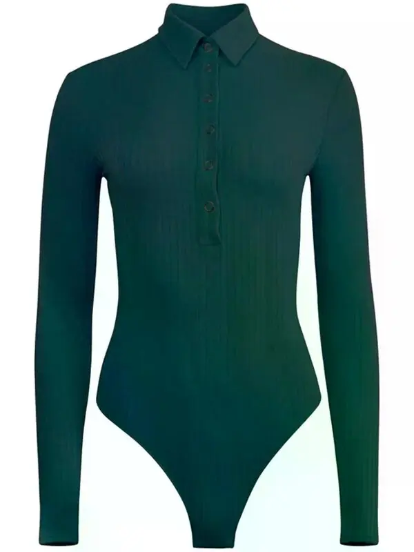 FLEUR DU MAL Ribbed-knit Bodysuit
