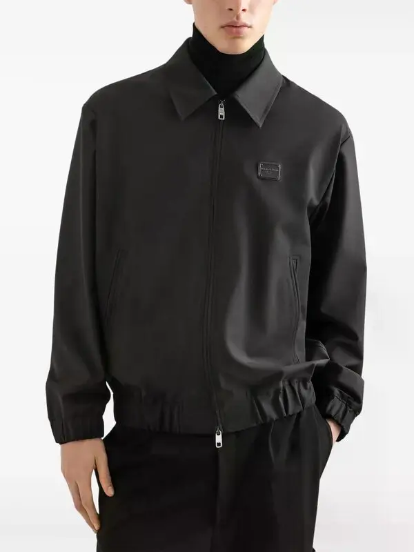 Dolce & Gabbana Logo Appliqué Bomber Jacket