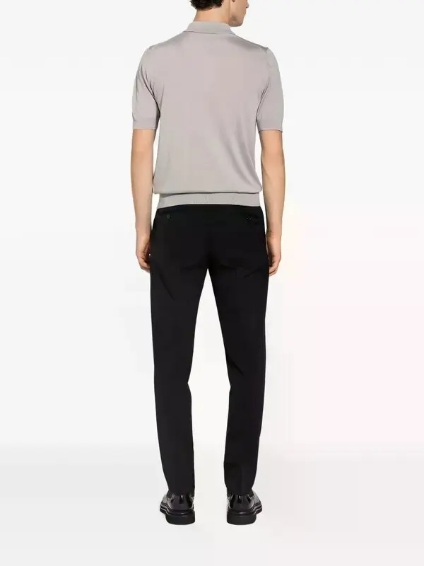 Dolce & Gabbana Fine-knit Polo Shirt - Grey