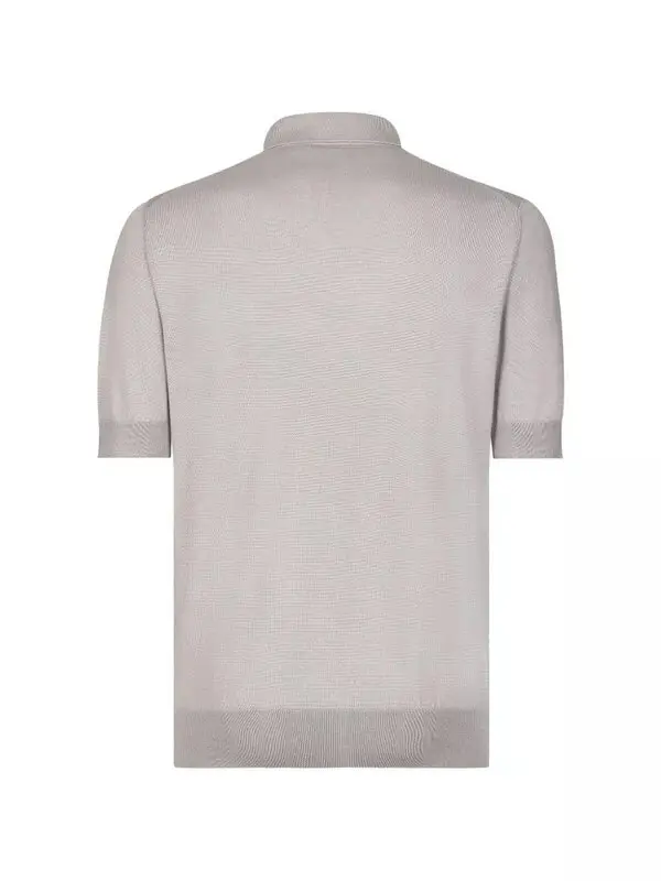 Dolce & Gabbana Fine-knit Polo Shirt - Grey