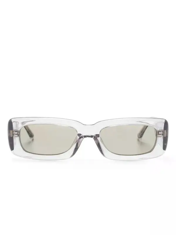 Linda Farrow X The Attico Mini Marfa Rectangle-frame Sunglasses - Purple