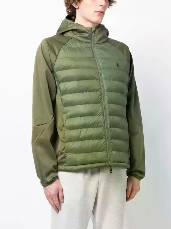 Polo Ralph Lauren Hooded Quilted Panel Jacket - Green