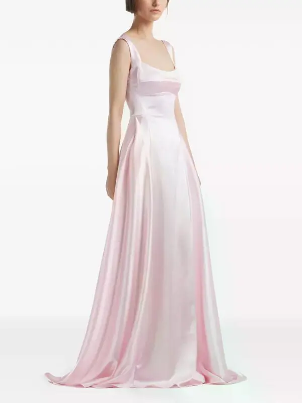 ATU BODY COUTURE V-back Satin Gown - Pink