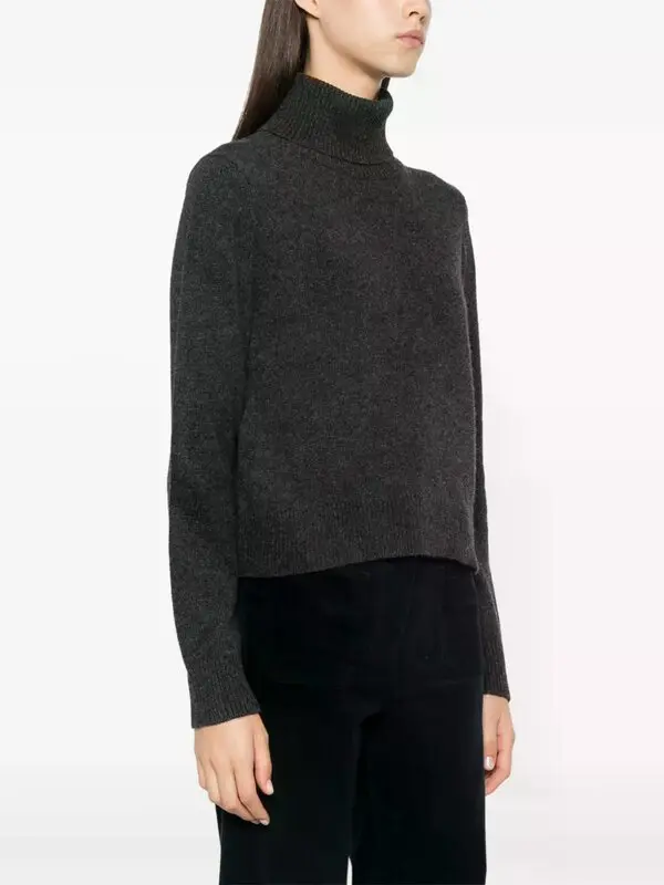 NILI LOTAN Hollyn Fine Knit Lambswool Roll Neck Sweater
