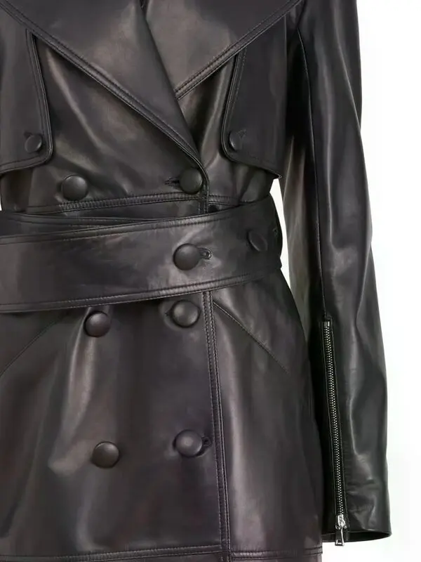 FLEUR DU MAL Moto Leather Trench Coat
