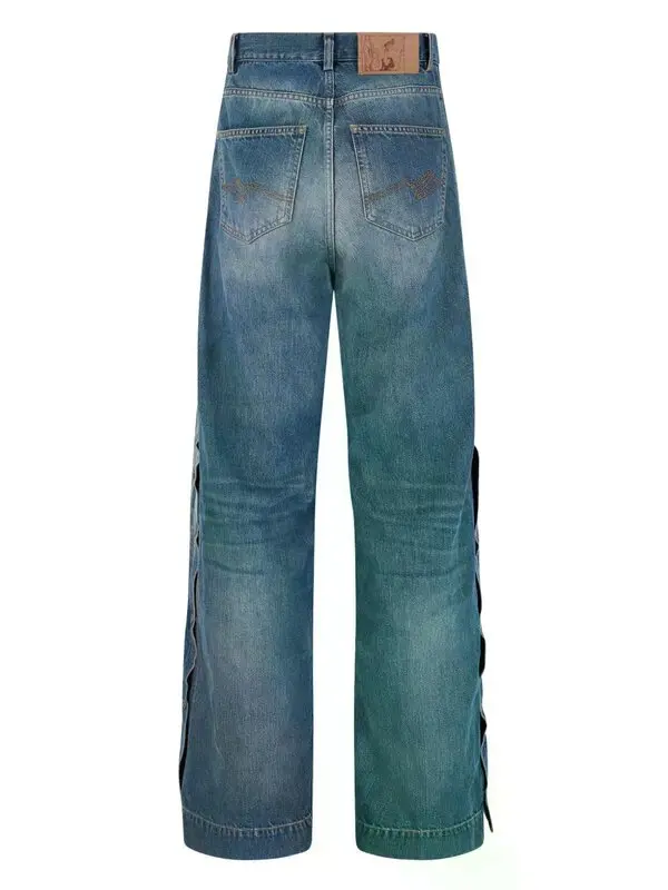 Martine Rose Cotton Stonewashed Wide Leg Jeans