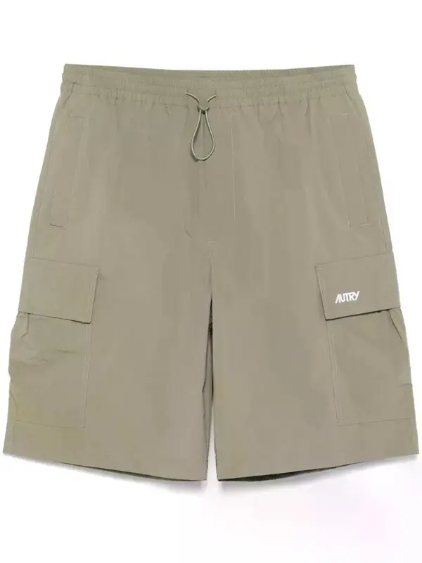 AUTRY Cargo Shorts With Elasticated Waistband - Green