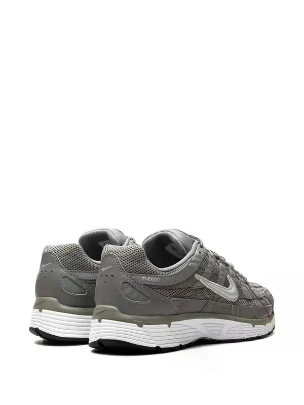 Nike P-6000 Faux Leather Mesh Panelling Sneakers - Grey
