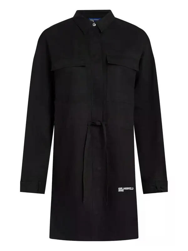 Karl Lagerfeld Utility Shirt Dress - Black