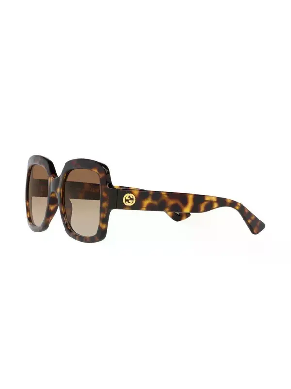 Gucci Tortoiseshell-effect Square-frame Sunglasses - Green