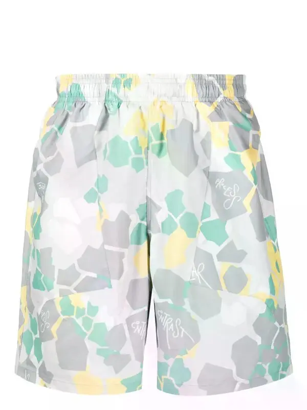 OBJECTS IV LIFE Camouflage-pattern Swim Shorts - Green