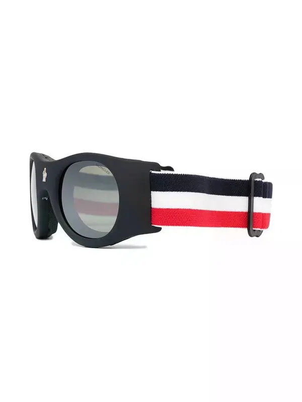 Moncler Round Goggle Sunglasses - Red
