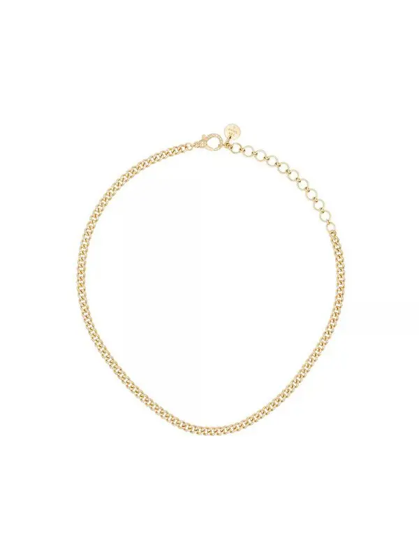 Shay 18k Yellow Baby Link Pavé Diamond Choker - Gold