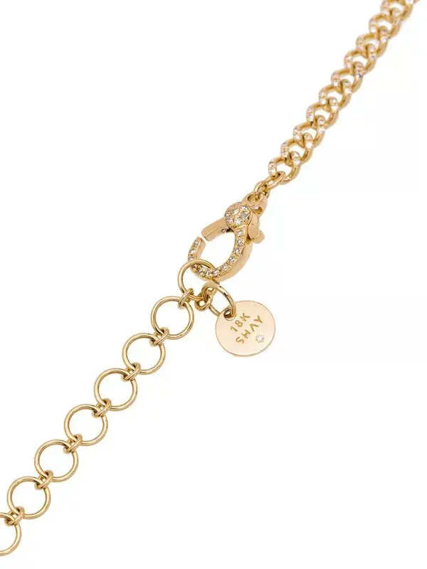 Shay 18k Yellow Baby Link Pavé Diamond Choker