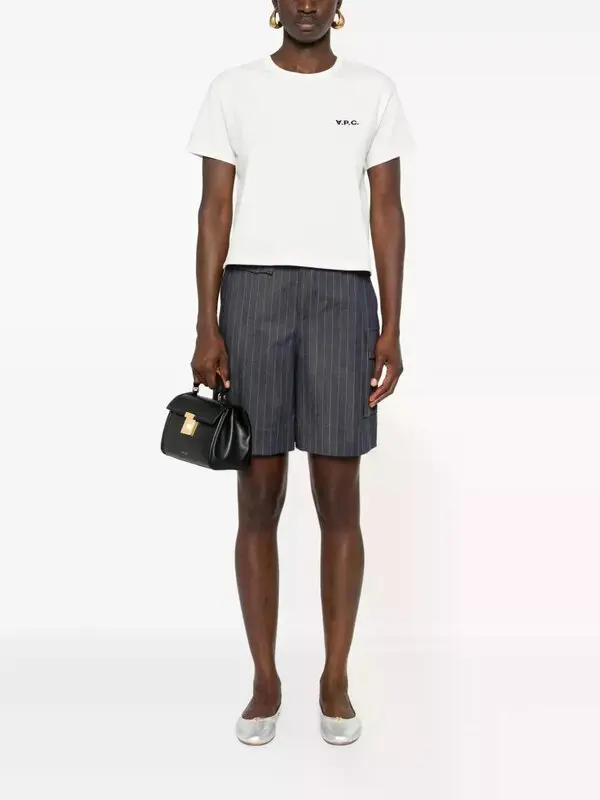 A.p.c. Logo Appliqué Cropped T-shirt