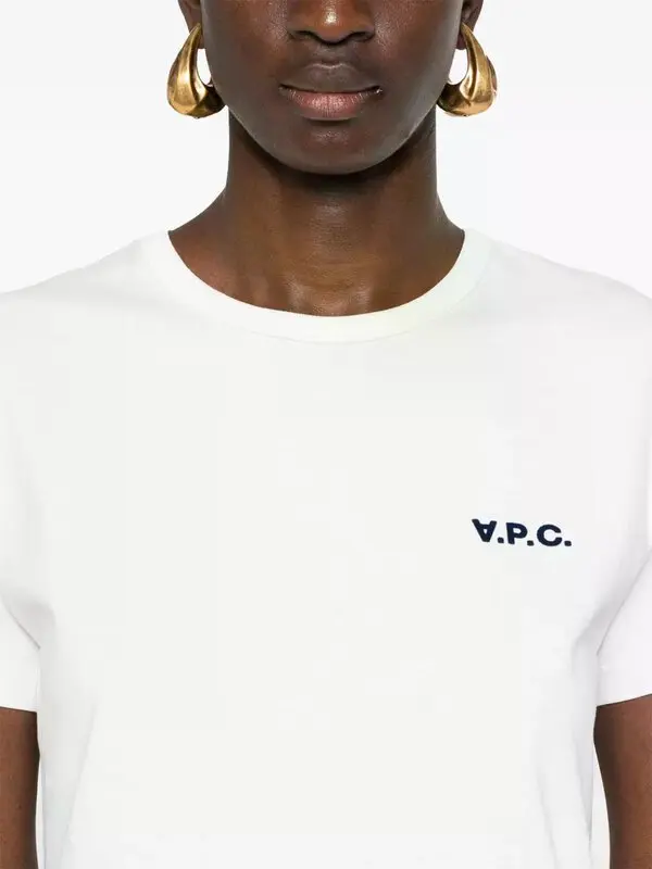 A.p.c. Logo Appliqué Cropped T-shirt
