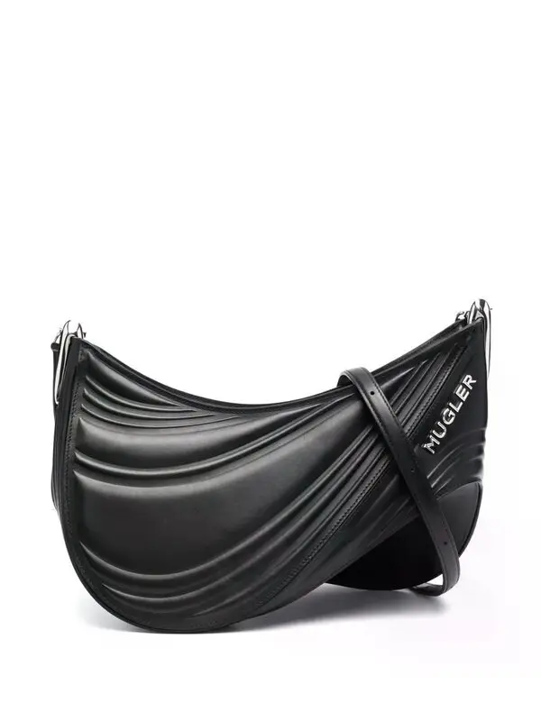 MUGLER Spiral Curve 01 Shoulder Bag - Black