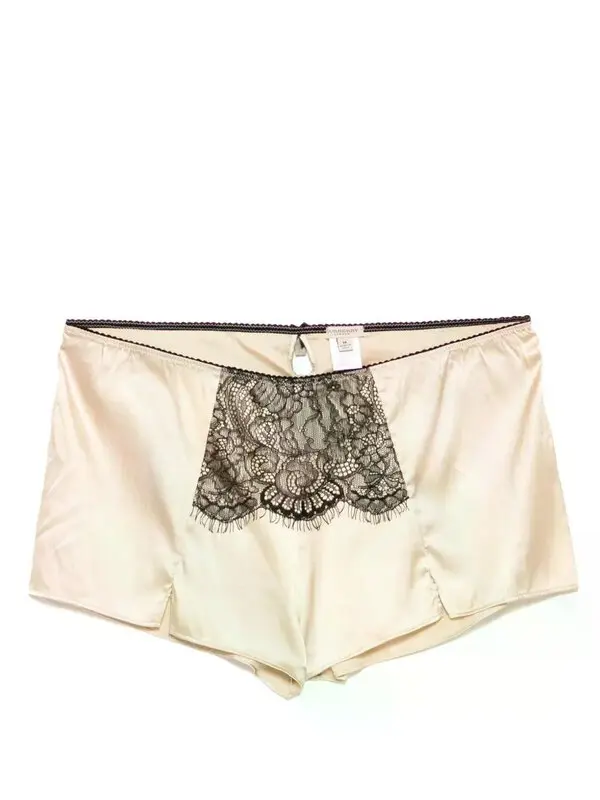 Burberry Lace-detail Pyjama Shorts - Neutrals