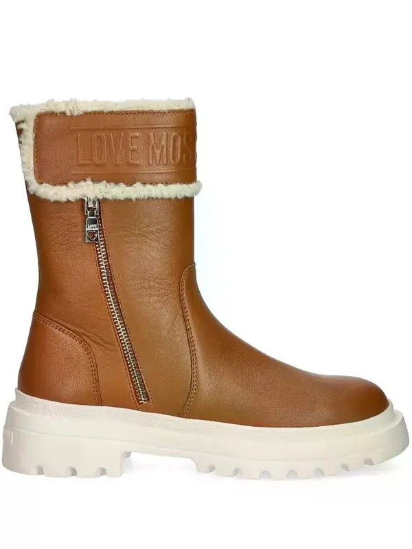 Moschino Side Zip Shearling Lined Boots